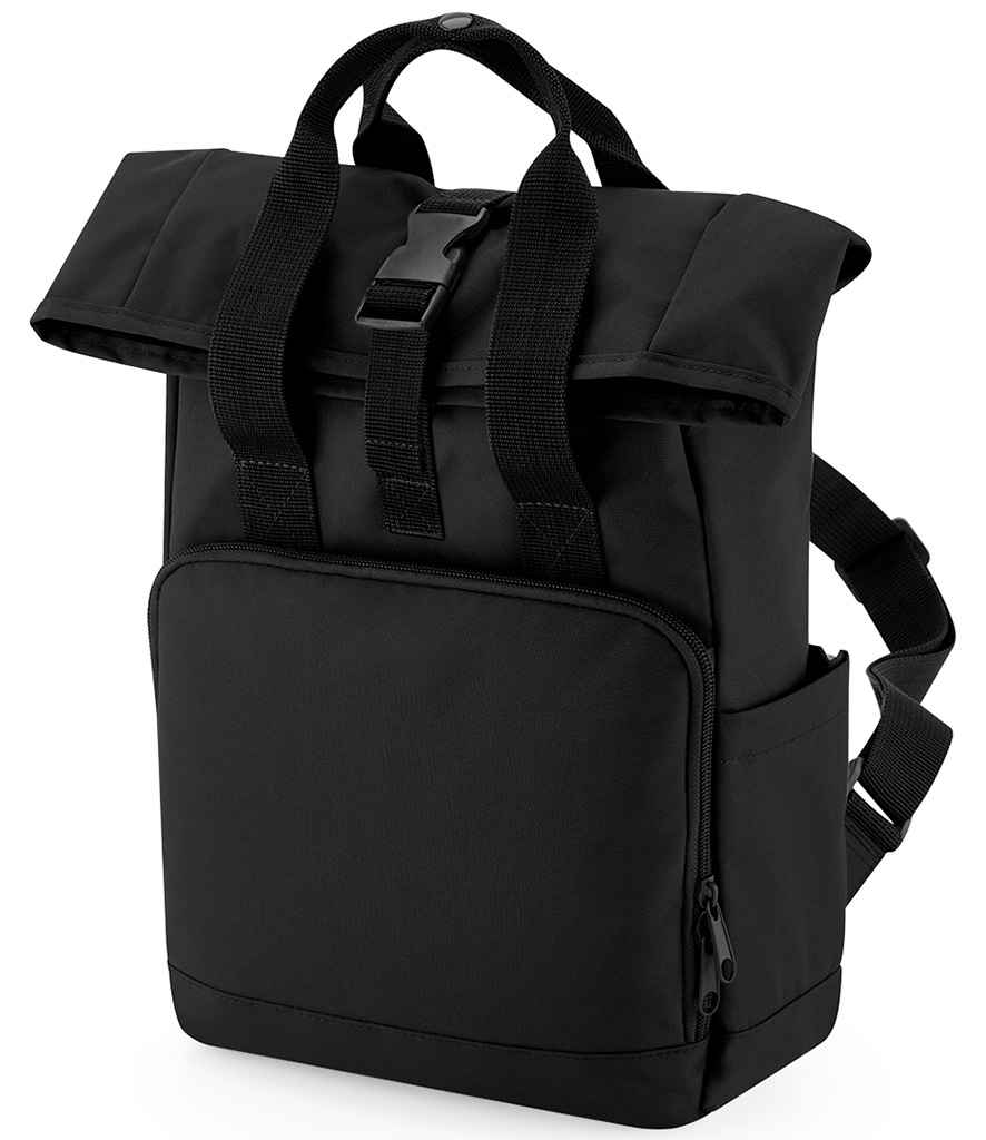 BG118S BagBase Recycled Mini Twin Handle Roll-Top Backpack | WPWS